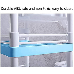 Cart Trolley, Lab Clinic Serving Cart Trolley Trolley On Wheels Portable Medical Utility Cart with Drawers & Dirt Bucket, 3 Tier Beauty Salon Equipment Rolling Trolley On Wheel, 220-330lbs Load Capaci