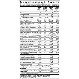 Rainbow Light Multivitamins for Kids, Vitamin B, Zinc & Iron, Prebiotics, Nutri Stars Provides Brain & Nervous System Support, Pineapple Orange, 120 Chewable Tablets