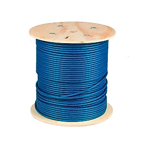 Monoprice Entegrade Cat8 Network Cable V2-1000 Feet - Blue | 2GHz S/FTP Solid, 22AWG, Bulk Bare Copper, 40G, for Networking, LAN, Modem, Router