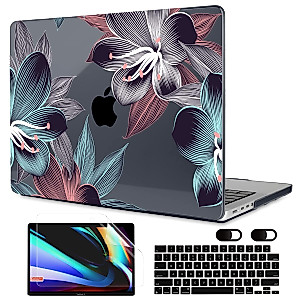 MEEgoodo Case for M3 MacBook Pro 16 inch Case 2023 2021 Released A2991 A2780 A2485 M2 M1 Pro/Max Chip, Laptop Hard Shell Case with Keyboard & Camera Cover Compatible with MacBook Pro, Clivia