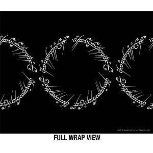 Lord of the Rings OFFICIAL Mordor Script 24 oz Insulated Canteen Water Bottle, Leak Resistant, Vacuum Insulated Stainless Steel with Loop Cap, Black