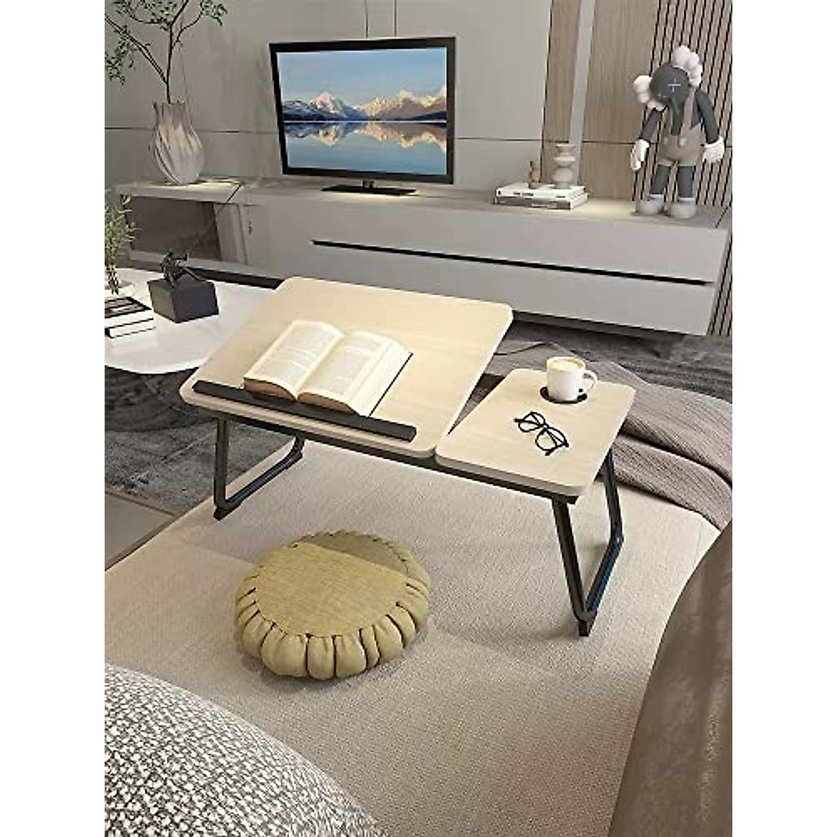 Laptop Desk for Bed,Asltoy Laptop Bed Tray Table,Foldable Lap Desk Stand Notebook Desk Adjustable Laptop Table for Bed Portable Notebook Bed Tray Lap Tablet with Cup Holder