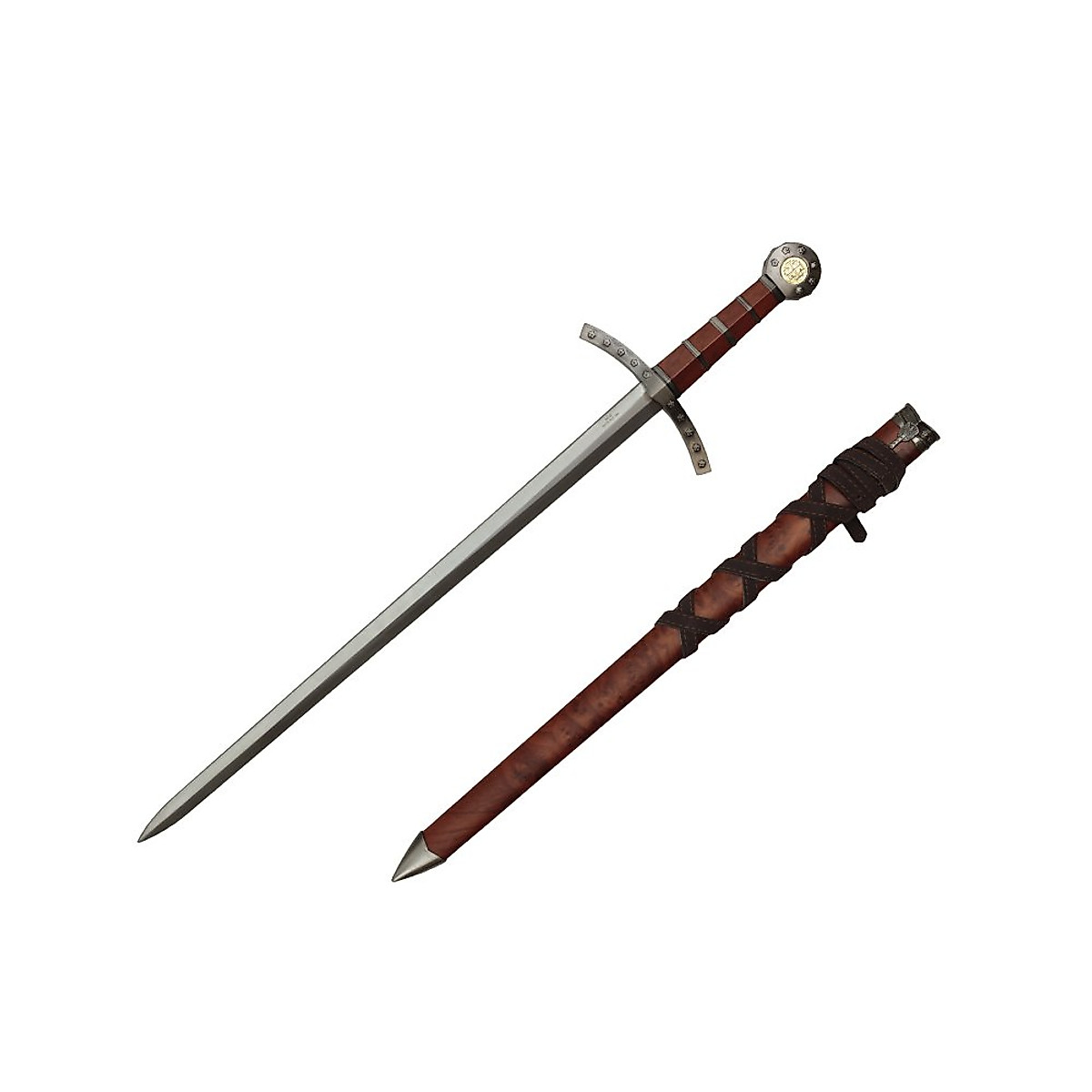 Wuu Jau Co H-26035WD Crusader Knights of Templar Short Medieval Cosplay Sword Dagger, 23", Black