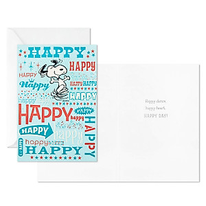 Hallmark Peanuts Birthday Cards Assortment, Snoopy Designs (12 Cards with Envelopes)