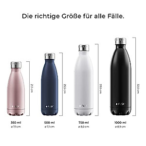 FLSK Original Stainless Steel Drinking Bottle • Suitable for Carbonated Drinks • Vacuum insulated Bottle • Keeps beverages Hot for 18 hours and Cold for 24 hrs • BPA-free and Rustproof