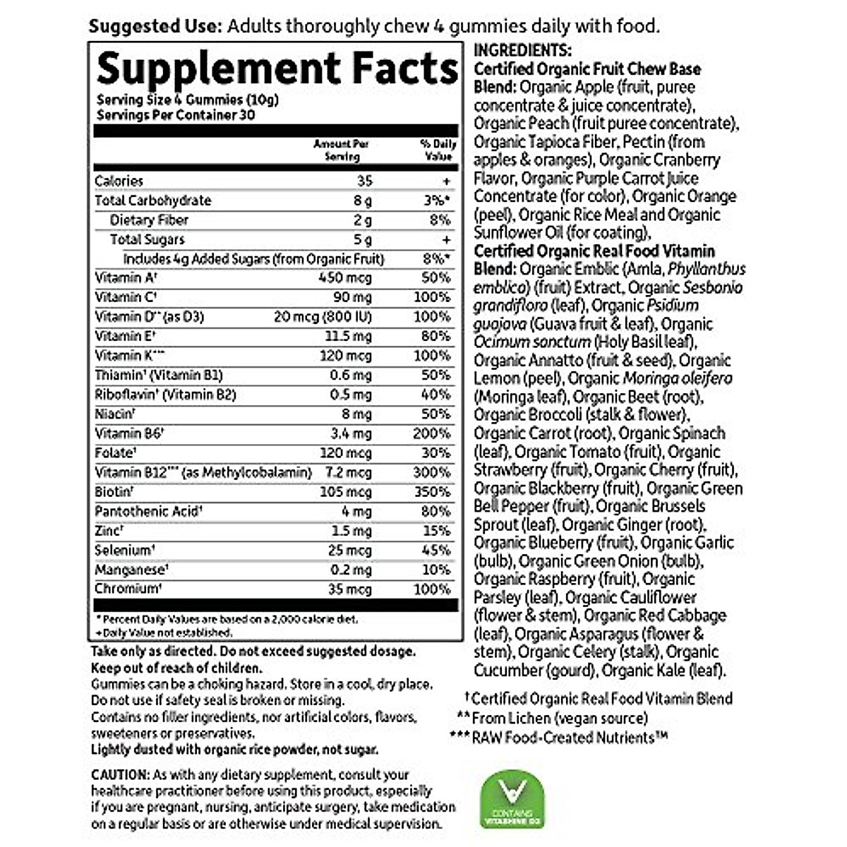 Garden of Life mykind Organics Men's Gummy Vitamins Multi Berry, 120 Count