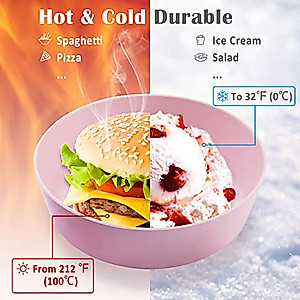 HM-tech 6pcs Bamboo Kids Bowls (20 fl oz) for Baby Feeding, Toddler Bowls, Tableware for Baby Toddler Kids Bamboo Toddler Dishes & Dinnerware Sets