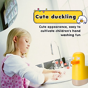 Genialba Automatic Soap Dispenser, 12oz/350ml, Rechargeable, Hand Washing Time Reminder, Cute Duck Foaming Touchless Soap Dispenser, Kids Hand Soap Dispenser for Home, Bathroom, School with USB C