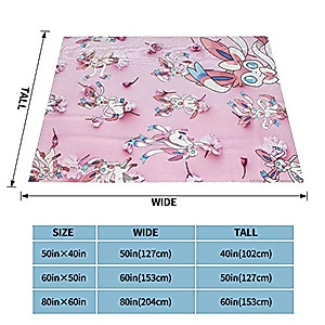 HAGPOVA E-Evee Family Blanket Throw Blanket Super Soft and Comfortable Fluffy Fuzzy Luxury Warm Plush Microfiber Bedroom Sofa Bed Blanket Women Men for All Season Use Easy to Care-50 x40
