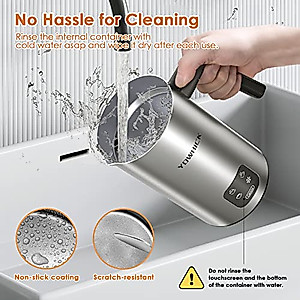 YOWHICK Milk Frother, 4-in-1 Electric Milk Steamer Stainless Steel,10.1oz/300ml Large Capacity, Automatic Hot/Cold Foam Maker and Milk Warmer for Latte, Cappuccinos, Macchiato, Hot Chocolate,120V