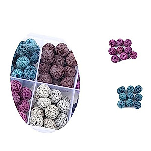 COHEALI 180pcs 10 Beads for Crafts Crystal Kit Jewelry for Volcanic Bead Loose Gumball Beads Gemstone Beads Jewelery Making Beads Loose Beads Lava Beads Artificial Bracelet Set Suite