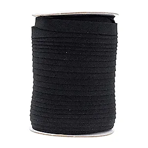 Mandala Crafts Double Fold Bias Tape for Sewing, Seaming, Binding, Hemming, Piping, Quilting, 1/2 Inch 55 Yards, Black