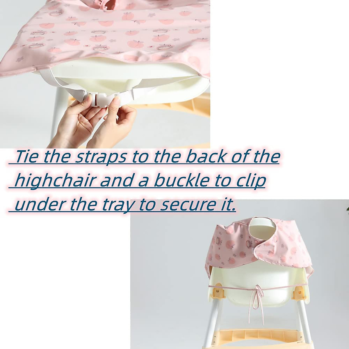 NEHET Coverall Baby Feeding Bibs,Weaning Bibs,Waterproof Long Sleeves Bibs For Baby 6-36 Months Fully Cover Baby & High Chair