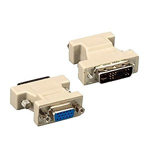 KENTEK DVI analog DVI-A 12+5 pin male to VGA HD15 HD 15 pin female M/F adapter connector coupler monitor display PC MAC TV
