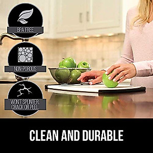 Gorilla Grip Cutting Board Set of 3 and Mixing Bowl Set of 2, Both in Aqua Color, Mixing Bowls Include 5 Qt and 3 Qt Sizes, Dishwasher Safe, 2 Item Bundle