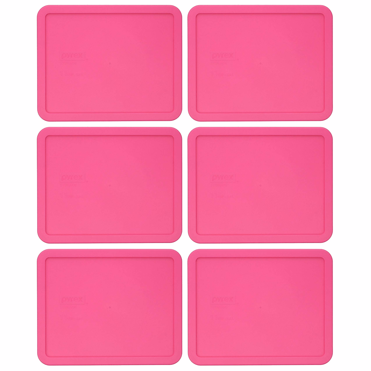 Pyrex 7212-PC Pink Plastic Food Storage Replacement Lids - 6-Pack