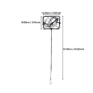 Yardwe and Saltwater * Sturgeon Aquarium Small Fish Tool Tank Accessory Portable Premium Ponds Tackle Retractable Stainless Fishing Dip Catching Nets Folding Outdoor Net 3pcs Trout