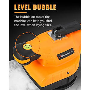 Mxmoonfree Tile Tools Tile Vibration Tool Tile Vibrator for Installation with Suction Cup, Adsorption Lock, Adjustable Vibration, Storage Case, 2 Pcs 2000mAh Battery Tile Tiling Leveling Machine
