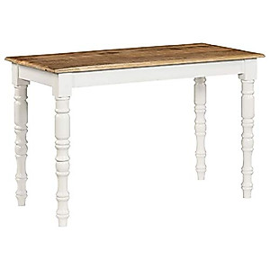 YPWRENH Kitchen Tables Cocktail Table Dining Table 47.2 "x23.6 x29.9 Solid Mango Wood for Dining Room, Kitchen or Living Room