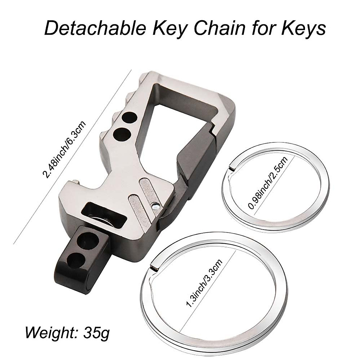 Liangery Heavy Duty Key Chain Bottle Opener with Double Key Rings Beer Opener Style Car Keychain for Men Women