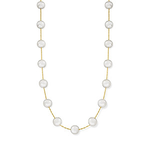 Ross-Simons 7-7.5mm Cultured Pearl Station Necklace in 14kt Yellow Gold. 16 inches
