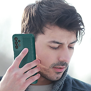 FNTCASE for Samsung Galaxy A23 5G Case: (Samsung Galaxy A23 4G LTE) Dual Layer Protective Heavy Duty Cell Phone Cover Shockproof Rugged with Non Slip Textured Back - Bumper - 6.6inch Dark Green