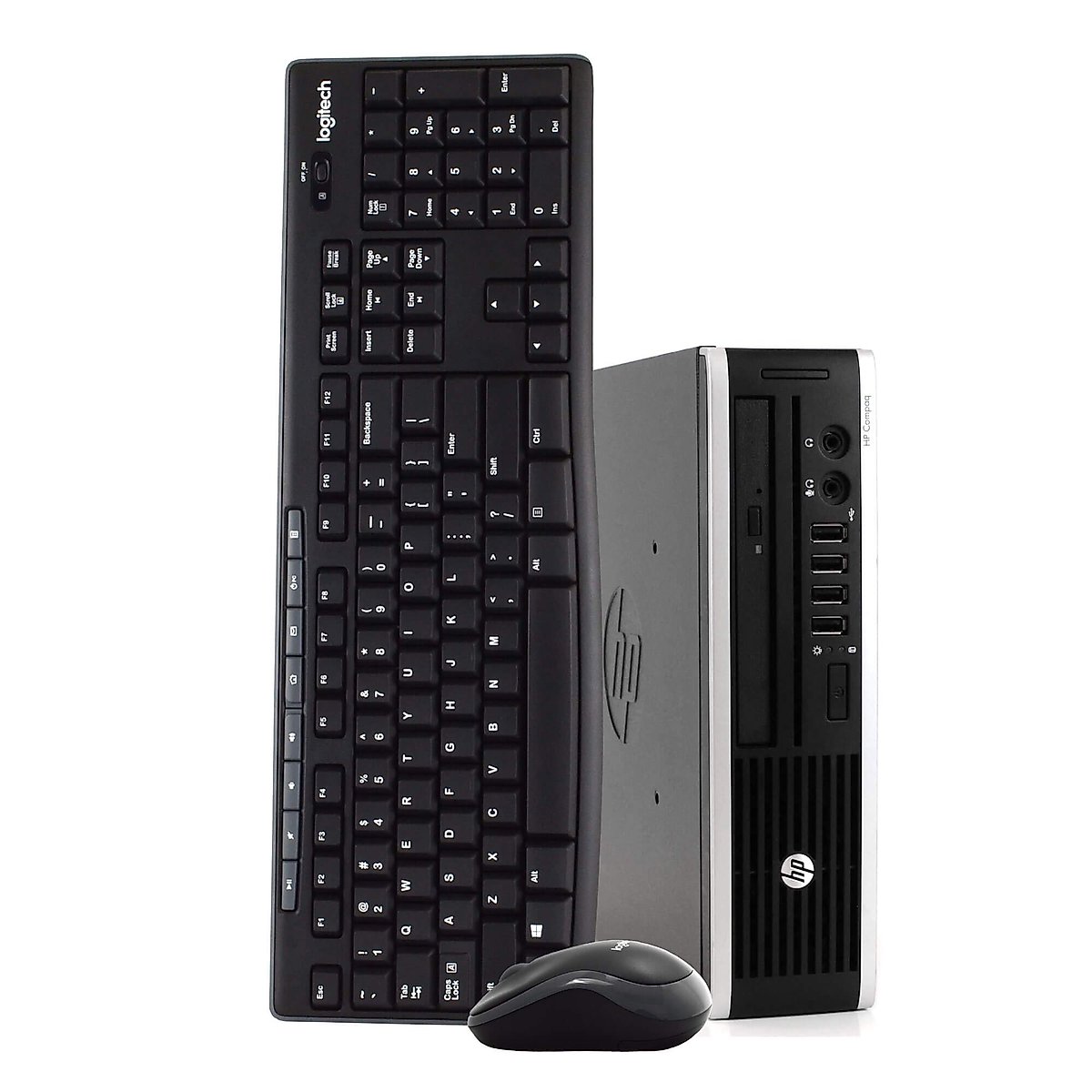 HP Elite 8200 Ultra Small Space Saving PC Desktop Computer, Intel Quad Core i7, 8GB RAM, 500GB HDD, Windows 10 Pro, New 16GB Flash Drive, Wireless Keyboard & Mouse, DVD, WiFi (Renewed)