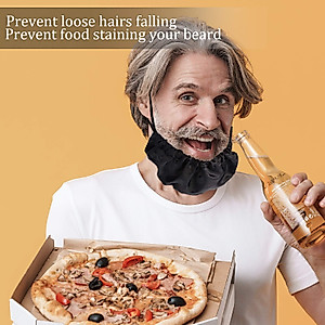 EBOOT 3 Pieces Beard Caps Beard Bonnet for Men Beard Bandana Covers Adjustable Facial Hair Apron Guard Bonnet Bedtime Bib Cap (Classic Style, 14 x 4.5 Inch)