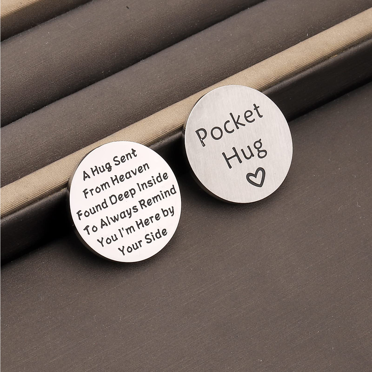 TGBJE Memorial Hug Token Gift Sympathy Gift Loss of Loved One Gift Remembrance Pocket Token Gift Bereavement Coin Gift (Heaven Token)