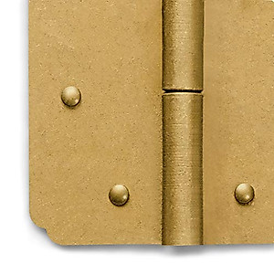 Hardware Philosophy Rounded Corner Brass Hinge 1.77 Inches - Set of 2 - Architectural, Interior Design, Doors, Furniture Cabinet Customization Hardware