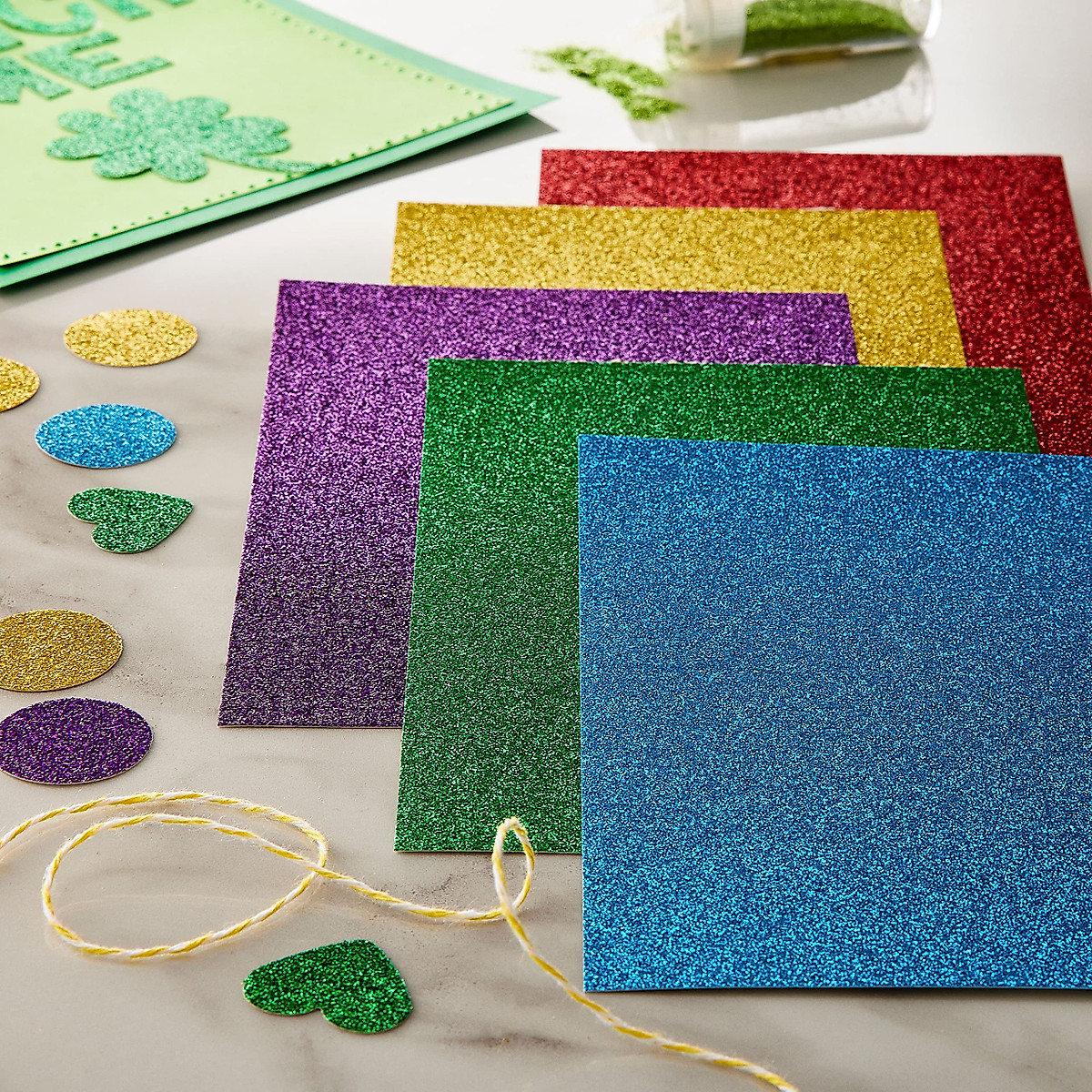 Rainbow Glitter Cardstock Paper Pad by Recollections™, 4.5”; x 7”;