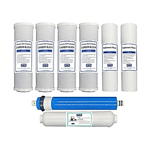 IPW Industries Inc Alpha Universal 5-Stage Under Sink Reverse Osmosis Annual Replacement Filter Kit, Mixed Color