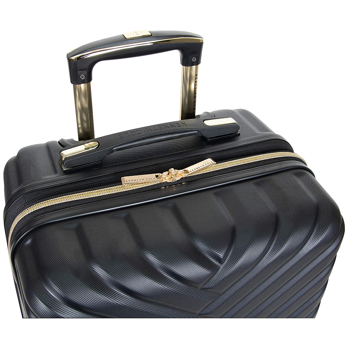 Kenneth Cole REACTION Women's Sophie Backpack Silky Nylon 15" Laptop & Tablet RFID Bookbag for School, Work, & Travel, Black with 20" Carry-On, One Size