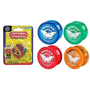 Duncan Butterfly lot - Four New Yo-Yos - FREE Strings! (Colors Vary)