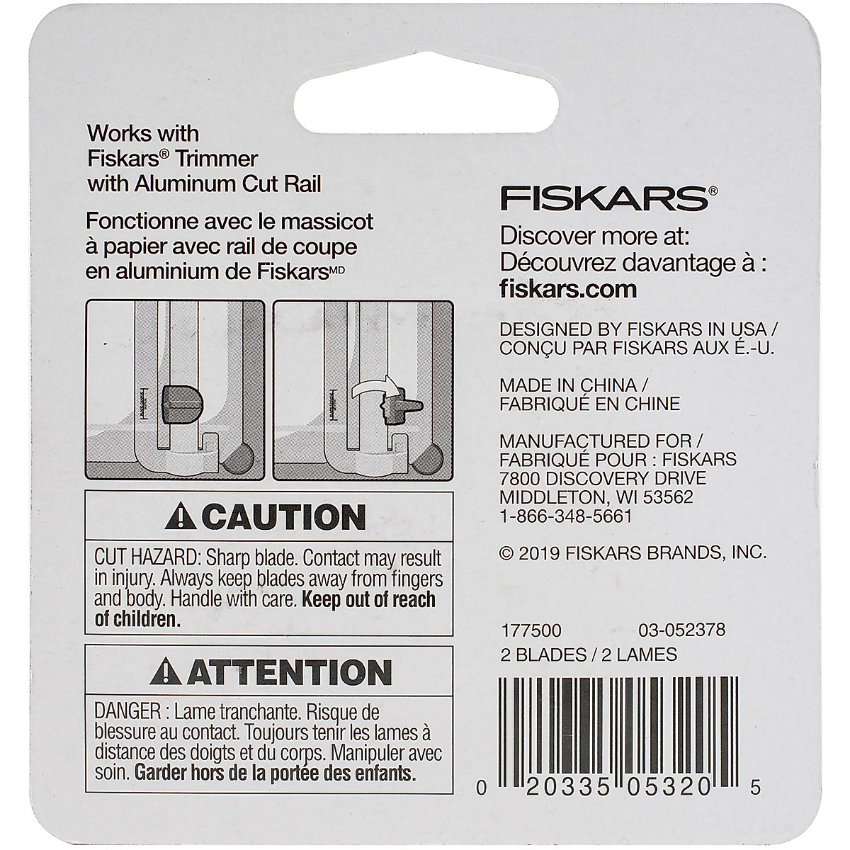Fiskars 177500-1001 Fiskars Reinforced Trimmer Blades (2 Pack), Packaging May Vary , Orange