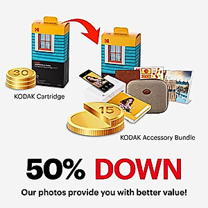 KODAK Dock Plus 4Pass Instant Photo Printer (4x6 inches) + 90 Sheets Gift Bundle