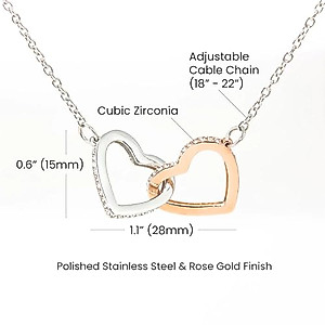 DsmStore Ltd To My Granddaughter Necklace, Gifts From Grandma Grandmother Or Grandpa Grandfather, Jewelry For Birthday Standard Box Polished Stainless Steel & Rose Gold Finish