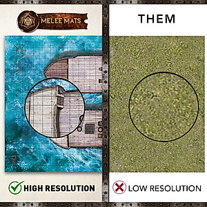 Melee Mats DND Map Starter Kit for Dungeons & Dragons Game - 24” x 36" 3 Pack Double Sided, Wet/Dry Erase Battle Terrain Grid - Ultimate Tabletop Board Gaming Experience with Accessories