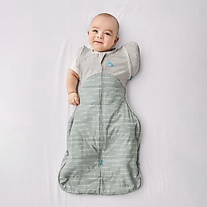 Love to Dream Swaddle UP Transition Bag Warm 2.5 TOG, Dreamer Olive, Medium, 13-19 lbs, Patented Zip-Off Wings, Gently Help Baby Safely Transition from Being Swaddled to Arms Free Before Rolling Over