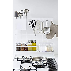 Yamazaki Home Grid Panel Organizer and Accessories-Wall Storage Decor, One Size, White