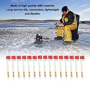 15pcs Ice Fishing Rod Top Tip Mini Winter Fishing Pole Extension Rods Fishing Tackle Tip(130mm)