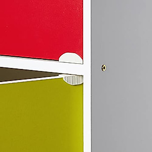 Hodedah Bookcase, 4 Shelf, Rainbow