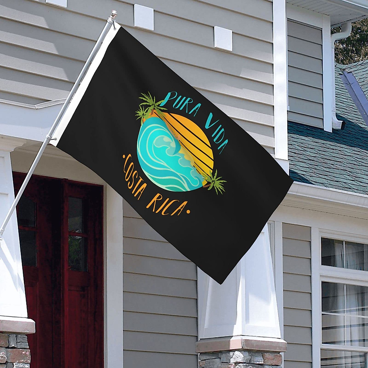 Pura Vida Costa Rica Double Sided Banner 3x5FT Banner Breeze Flag Decorative Flag Garden Flag