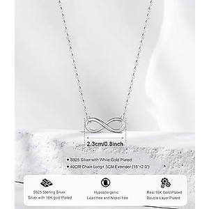 KristLand - 925 Silver Adjustable Necklace Circle Minimalist Enamel Tiny Heart Cactus Triangle Pendant Dainty Choker for Women Infinity Silver