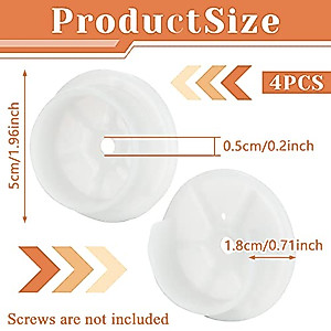 Plastic Closet Pole Socket White Closet Rod Holders Closet Rod Bracket Shower Rod Holders Wardrobe Tube Support for Bathroom Curtain Clothing Store, 1-3/8 Inch (8 Pcs)