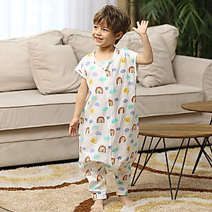 TADO MUSLIN 100% Organic Cotton Toddler Sleep Sack 2-4T Wearable Blanket with Legs, Baby Sleeping Bag for Big Kids
