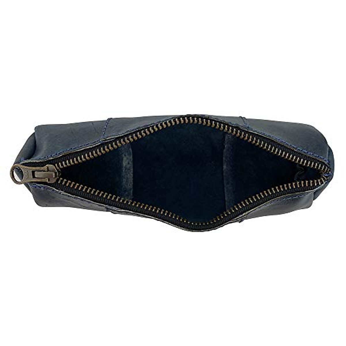 Hide & Drink, Rustic Leather Cylinder Case (Cords, Keys, Office & School Supplies, Change, Personal Items, Cables & Dongles) Raw Sueded Interior, Handmade Includes 101 Year Warranty :: Slate Blue