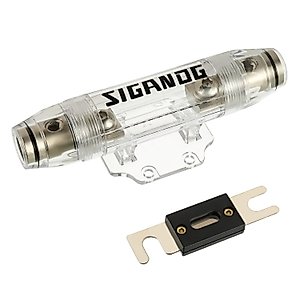 SIGANDG ANL Fuse Holder 125A 0/2/4 Gauge AWG in-Line Fuse Holder with 125 Amp ANL Fuse, SGD-3-IAH-125A