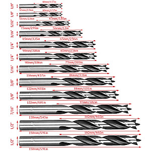 OWL TOOLS Brad Point Wood Drill Bit Set (12 Pack with Storage Case) Carpenters Quality - Drill Splinter-Free Perfectly Round Holes in All Types of Wood