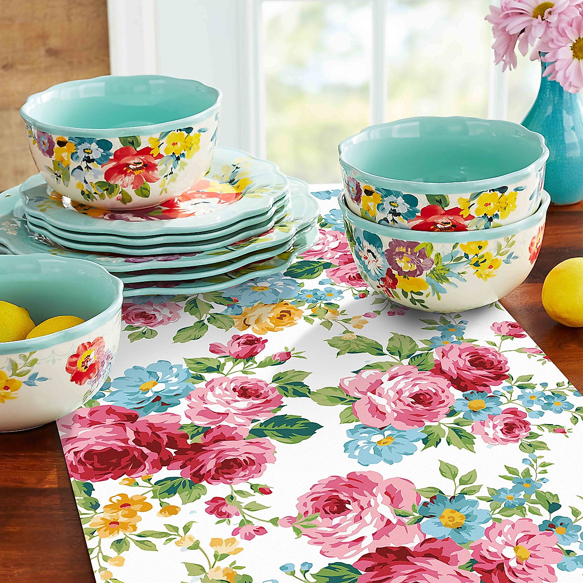 Coffee Bar Mat Accessories for Countertop Pioneer Flower Absorbent Hide Stain Rubber Backed Dish Drying Mats for Kitchen Counter Draining Pad Decor Gift Fit Under Coffee Maker (20x12in)